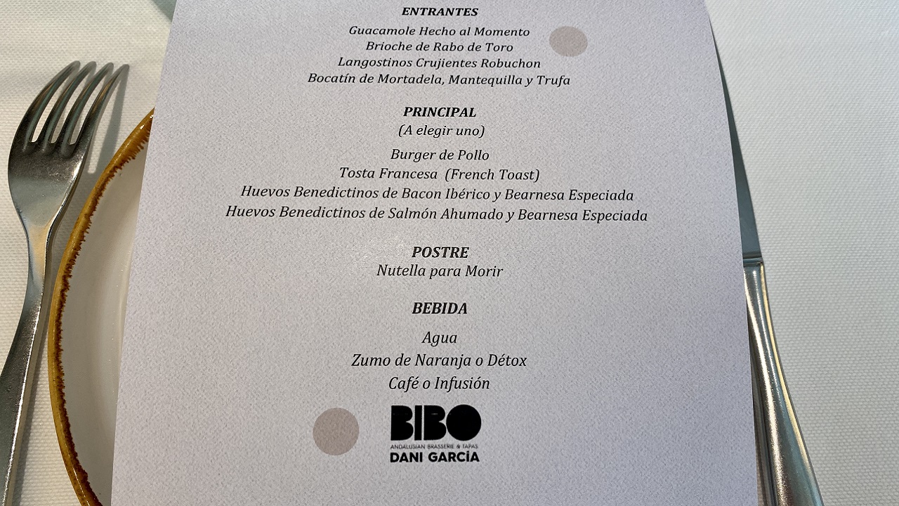 BiBo Madrid: así es el menú del Brunch de Dani García