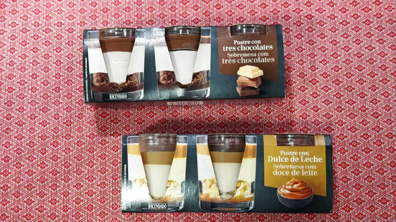 Postre 3 chocolates de Mercadona y Dulce de leche, ¿están ricos?